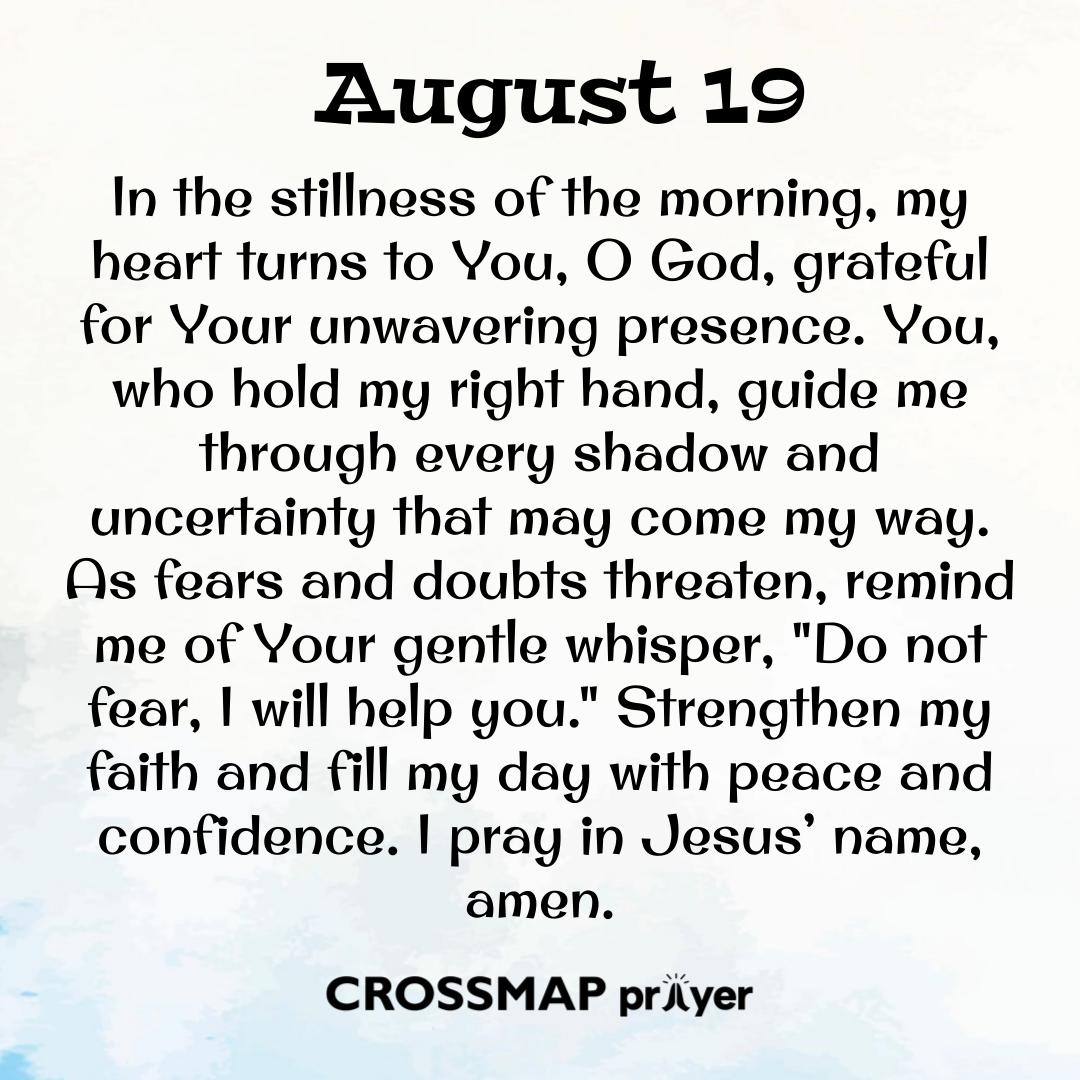Morning Prayer for Strength and Guidance - August 19 Morning Prayer