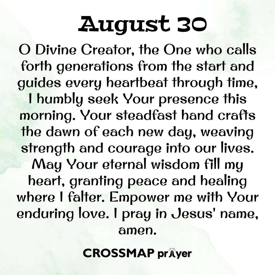 Morning Prayer for Strength and Guidance - August 30 Morning Prayer